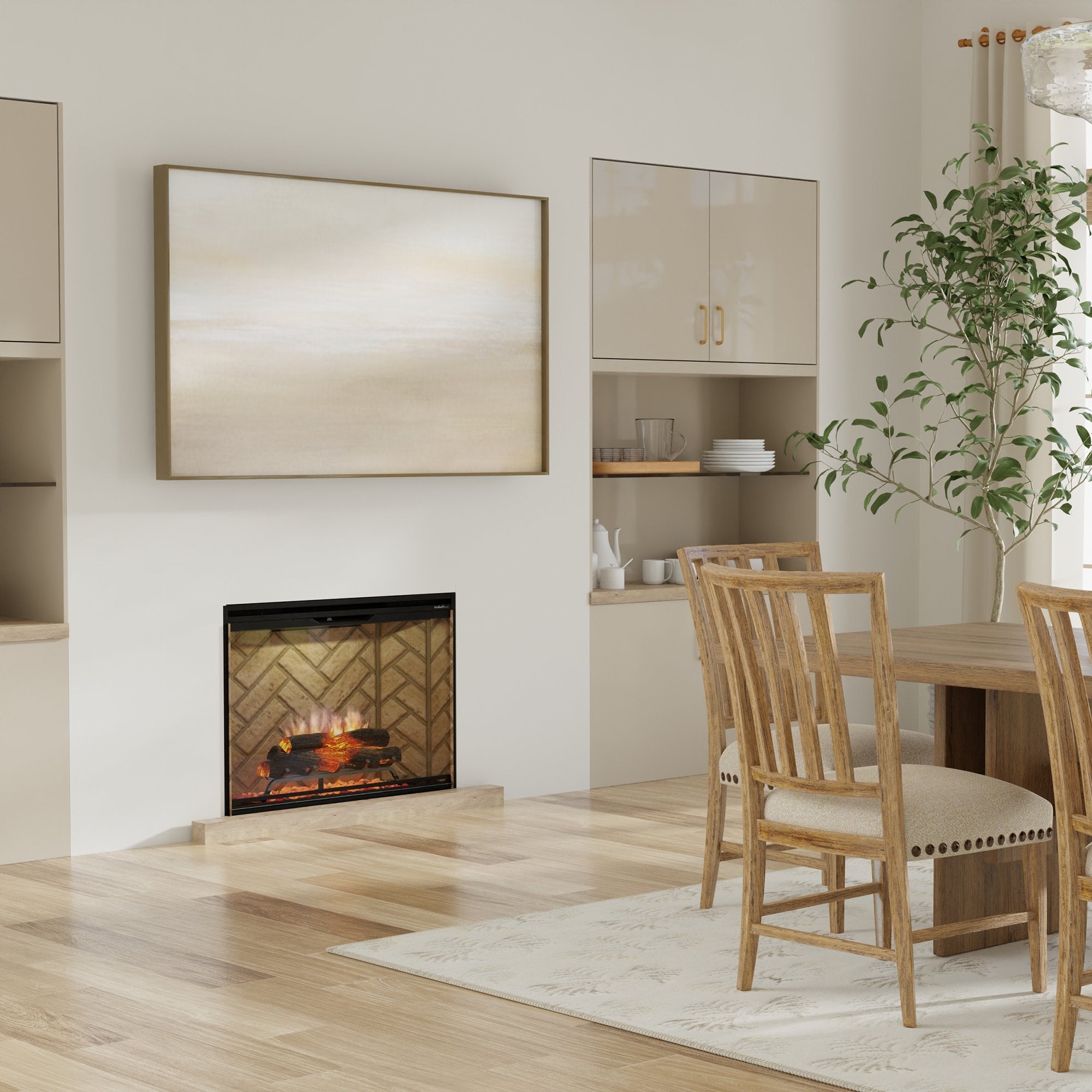 Dimplex Rev36-HB Revillusion 36" Built-In Electric Firebox in Herringb ...