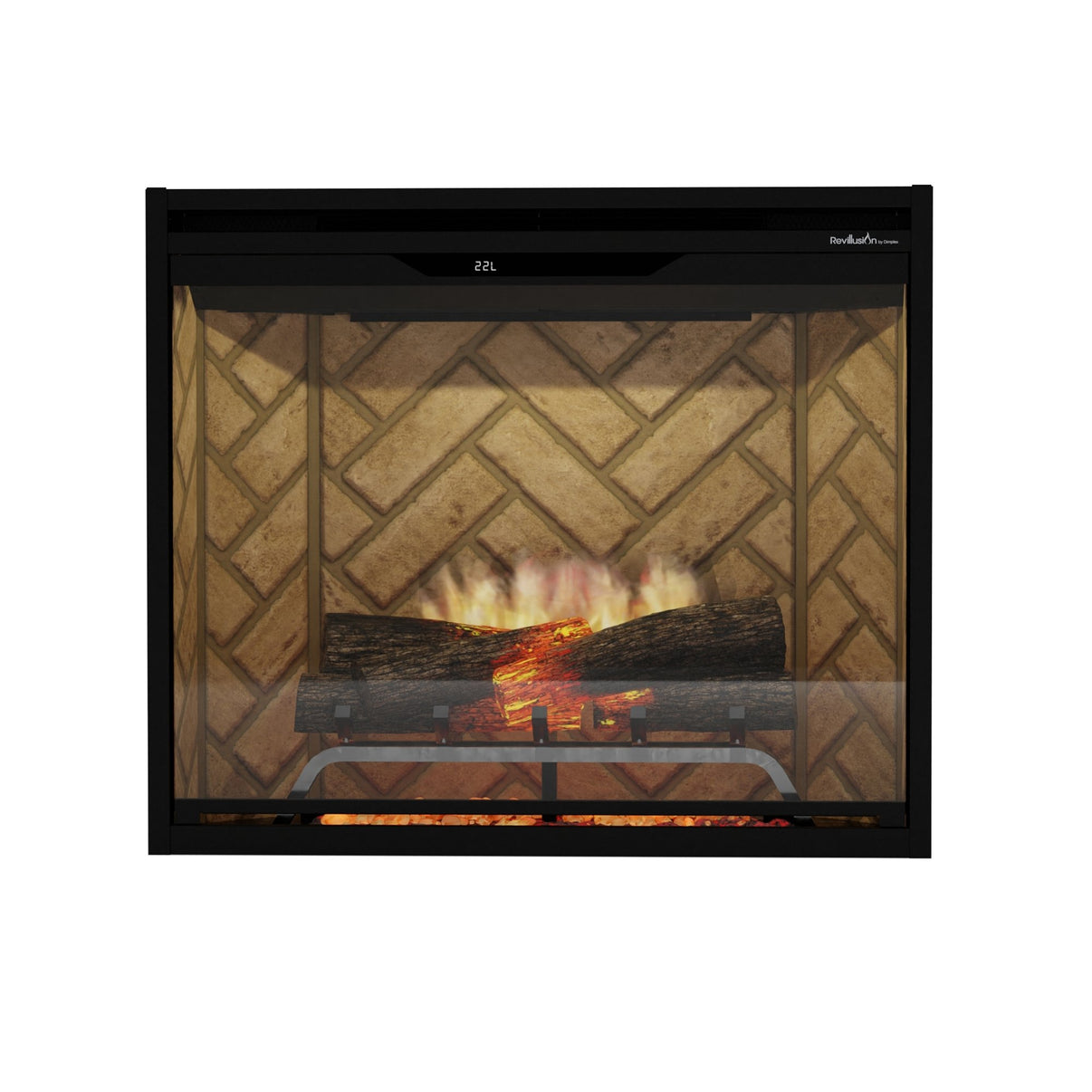 Dimplex Rev36-HB Revillusion 36" Built-In Electric Firebox in Herringb ...