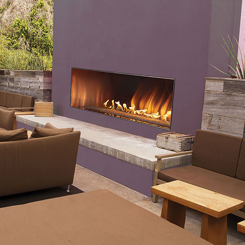 Carol Rose 60" Linear Coastal Collection Outdoor Fireplace OLL60FP12S ...